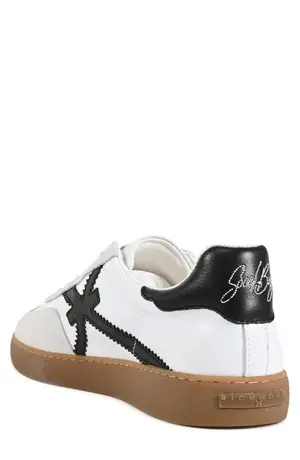 John Richmond Low Top Leather Sneakers - White/black