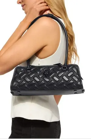 Kurt Geiger Kensington Quilted Shoulder Bag - Black