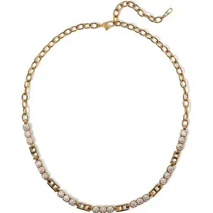 Nadri Delancey Cubic Zirconia Frontal Collar Necklace - Gold