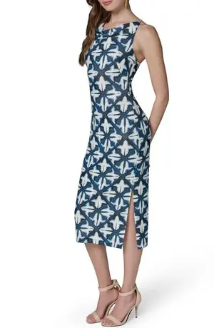 Donna Karan New York Printed Midi Sheath Dress