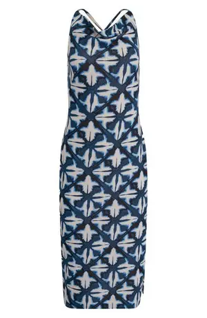 Donna Karan New York Printed Midi Sheath Dress