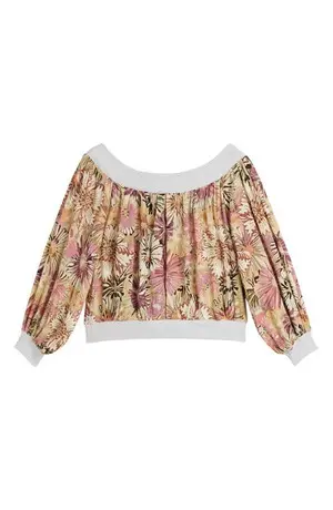 Desigual Off-the-shoulder Floral Print Top