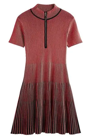 Desigual Stripe Mini Dress - Red