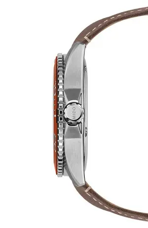 MIDO Ocean Star 200c Automatic Leather Strap Watch