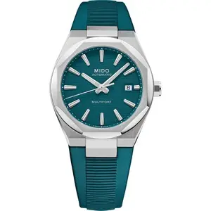 MIDO Multifort "8" Automatic Watch With Rubber Strap - Blue