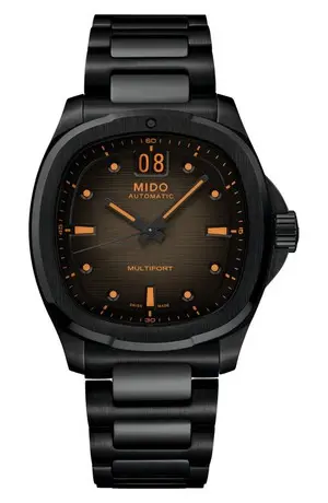 MIDO Multifort Tv Big Date Automatic Bracelet Watch - Black
