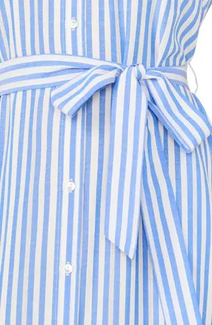 Vince Camuto Striped Sleeveless Maxi Shirt Dress