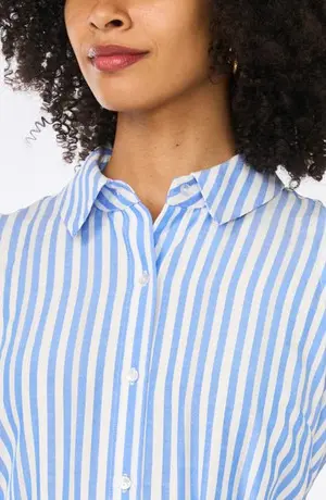 Vince Camuto Striped Sleeveless Maxi Shirt Dress