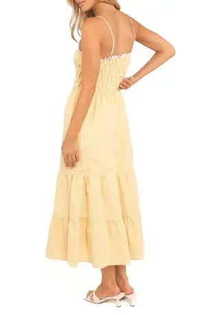 PETAL & PUP Bernadine Gingham Cotton Blend Maxi Dress