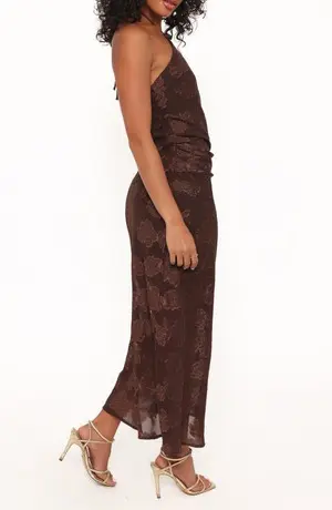 PETAL & PUP Remy Floral Jacquard Maxi Cocktail Dress