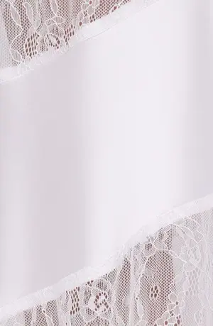 PETAL & PUP Lace & Satin Maxi Skirt - White