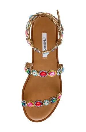 Steve Madden Tawnie Embellished Ankle Strap Sandals