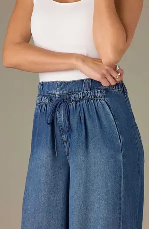 Wit & Wisdom Ultra Skyrise Drawstring Waist Wide Leg Jeans