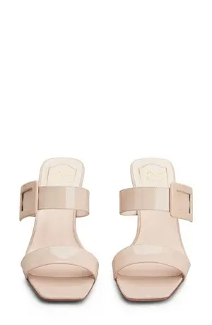 ROGER VIVIER Belle Vivier Patent Leather Wedge Sandal
