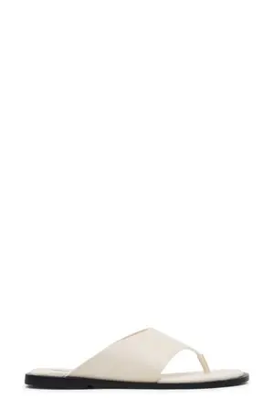 Steve Madden Illia Leather Flip Flop - Bone Leather