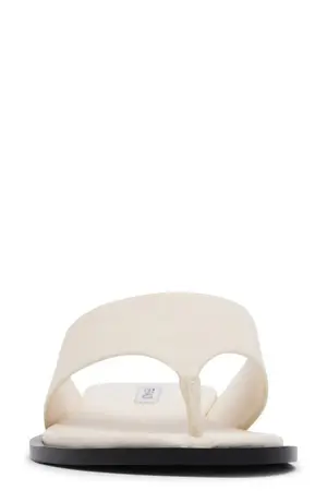 Steve Madden Illia Leather Flip Flop - Bone Leather