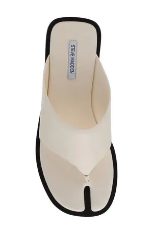 Steve Madden Illia Leather Flip Flop - Bone Leather