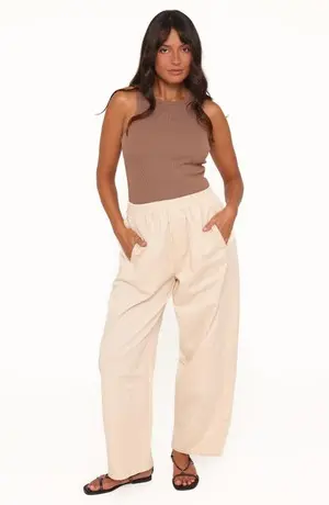PETAL & PUP Sasha Pull-on High Waist Barrel Pants