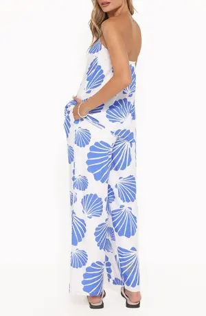 PETAL & PUP Strapless Top & Wide Leg Pants Set
