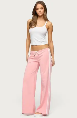 EDIKTED Cammile Contrast Stripe Sweatpants