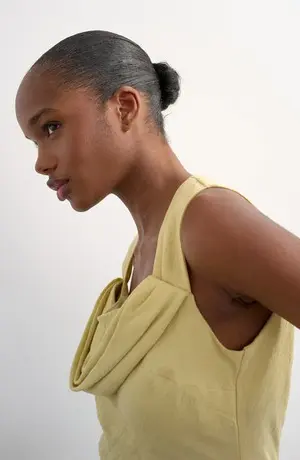 Topshop Sleeveless Drape Mini Dress