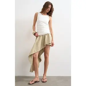 Topshop Twist Shoulder Side Ruched Tank