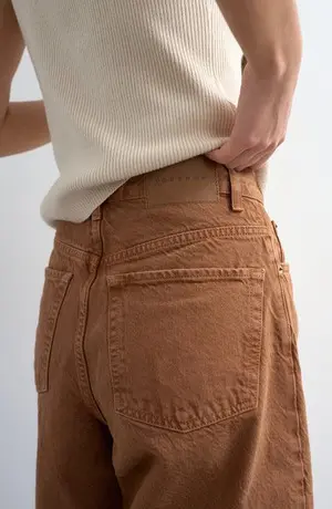Topshop Mid Rise Denim Bermuda Shorts