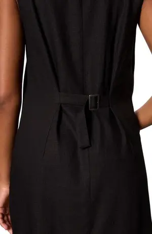 Sanctuary Sleeveless Square Neck Button-up Mini Dress With Pockets