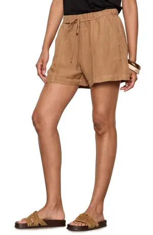 Sanctuary Belted Linen Blend Shorts