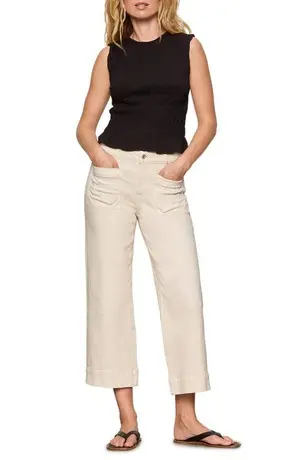 Sanctuary Smocked Sleeveless Top - Black