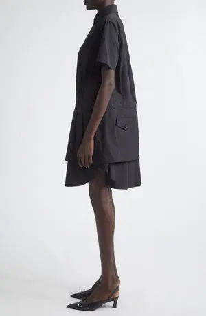 Noir Kei Ninomiya Typewriter Tiered Shirtdress