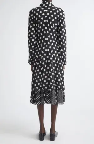 Junya Watanabe Polka Dot Georgette Cutaway Jacket