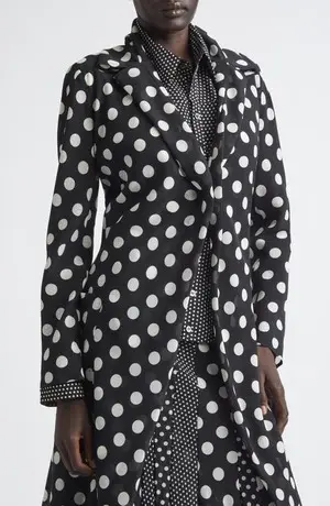 Junya Watanabe Polka Dot Georgette Cutaway Jacket