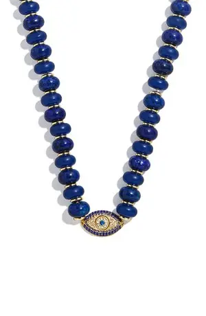 Baublebar Leah Evil Eye Beaded Necklace - Blue