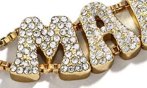 Baublebar Slider Bracelet With "mama" Bubble Letters