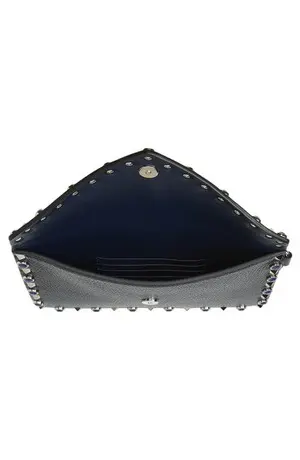 Valentino Garavani Rockstud Flat Leather Wristlet Pouch