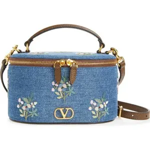 Valentino Garavani Vlogo Signature Embroidered Vanity Case
