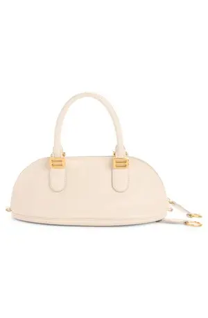 Balenciaga Mini Bolero Leather Bowling Bag - Cream/biscuit