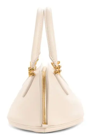 Balenciaga Mini Bolero Leather Bowling Bag - Cream/biscuit