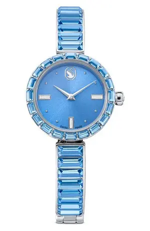 SWAROVSKI Matrix Baguette Crystal Bracelet Watch - Blue