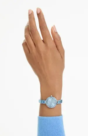 SWAROVSKI Matrix Baguette Crystal Bracelet Watch - Blue