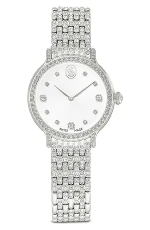 SWAROVSKI Swarovski Imber Crystal Bezel Bracelet Watch Silver