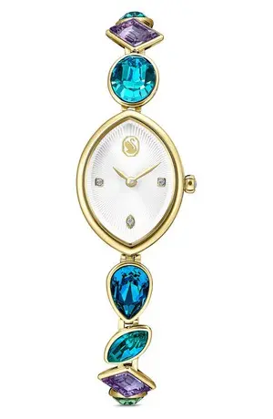 SWAROVSKI Gema Crystal Bracelet Watch - Gold/multi