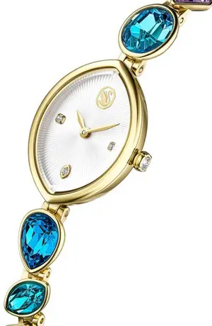 SWAROVSKI Gema Crystal Bracelet Watch - Gold/multi