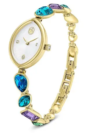 SWAROVSKI Gema Crystal Bracelet Watch - Gold/multi