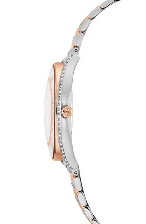 SWAROVSKI Crystalline Aura Bracelet Watch With Rose Gold-tone Pvd And Crystals - Silver/pink