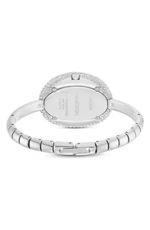 SWAROVSKI Oval Bangle Watch With Crystal Bezel - Silver