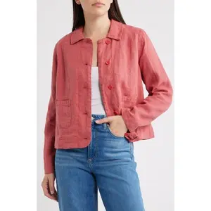 SEASALT CORNWALL Organic Cotton Utility Jacket - Echinacea