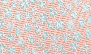 Nordstrom Floral Silk Jacquard Neck Tie - Orange