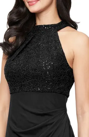 Alex Evenings Lace & Sequin Sleeveless Gown